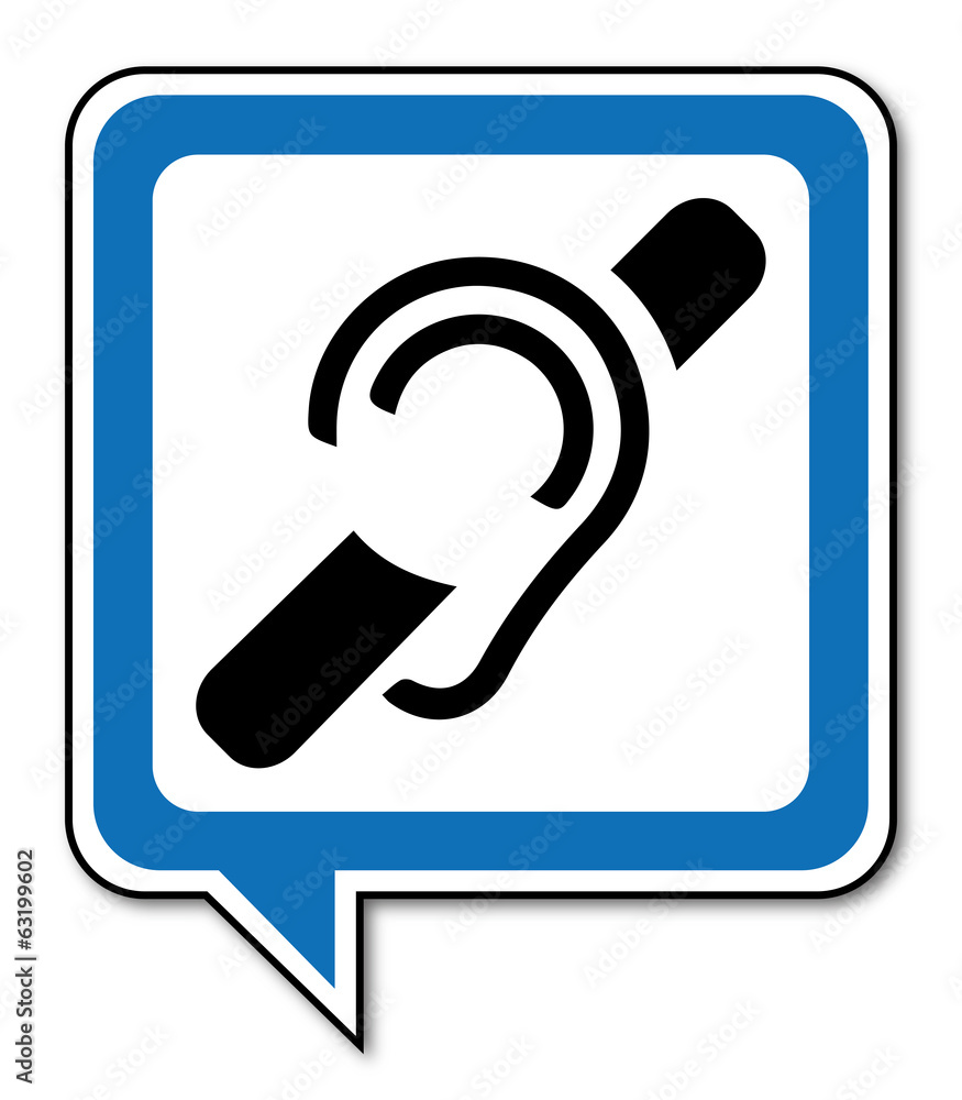 Logo handicap auditif. Stock Vector | Adobe Stock