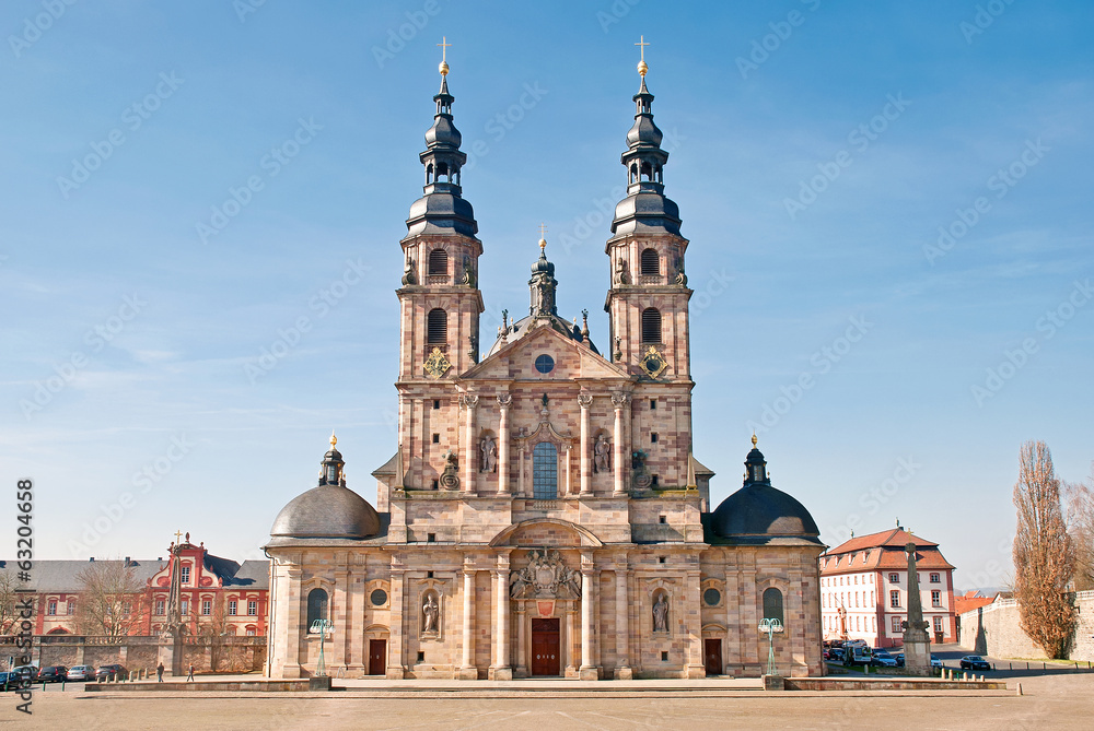 Der Hohe Dom zu Fulda im pittoresken Barockviertel Stock Photo | Adobe ...