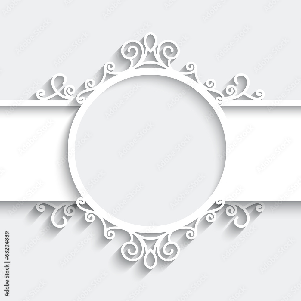Paper vignette on white background Stock Vector | Adobe Stock