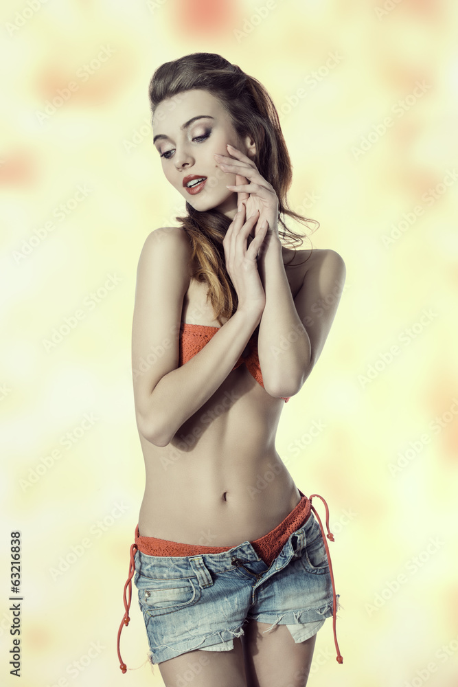 Lovely Girl With Bikini Stock Photo Adobe Stock