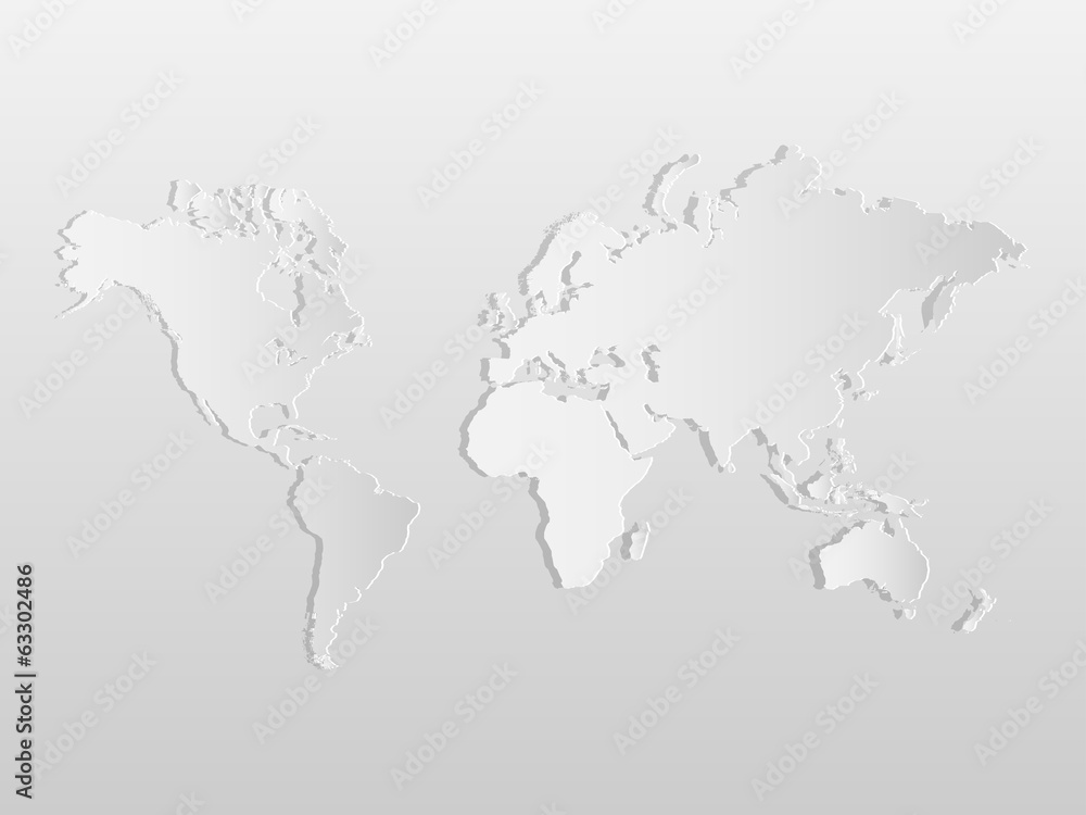 Paper World Map Stock Vector | Adobe Stock