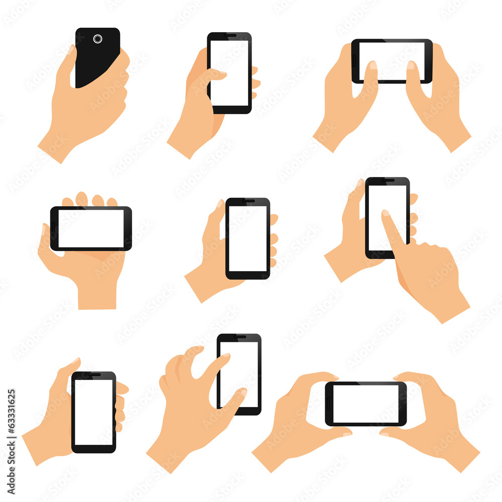 Touch screen hand gestures Stock Vector | Adobe Stock