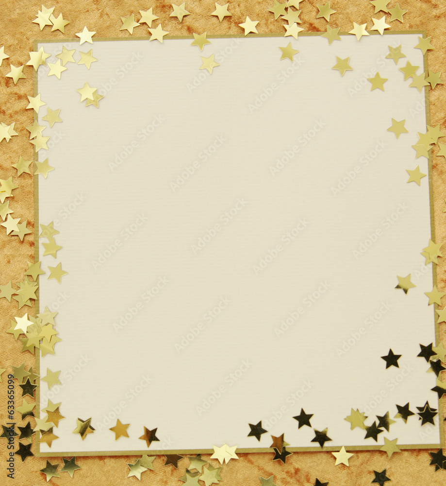Blank letter with stars on gold background Stock Photo | Adobe Stock