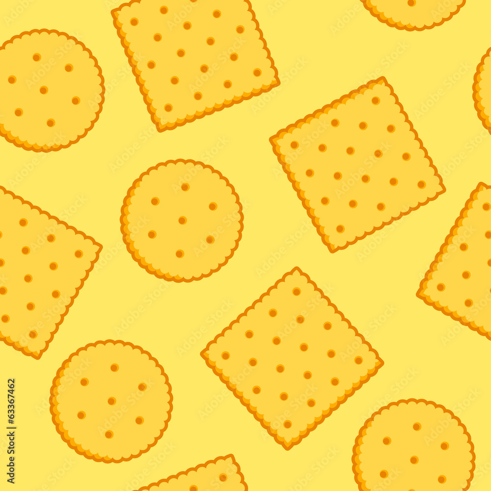 Crispy Crackers seamless texture in yellow color. Stock Vector | Adobe ...