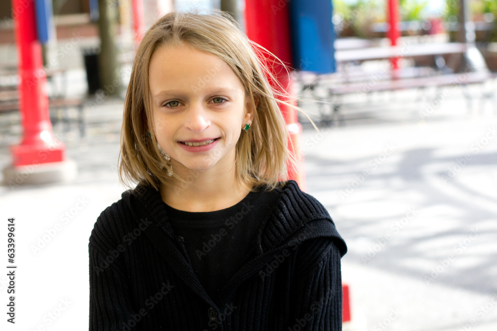 Tween girl outside. Stock Photo | Adobe Stock
