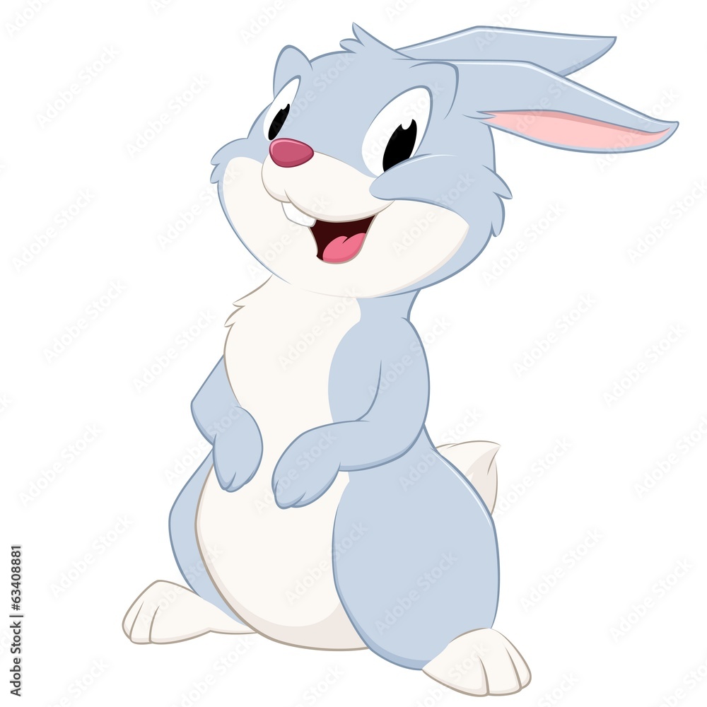 Cartoon Rabbit Stock Vector | Adobe Stock