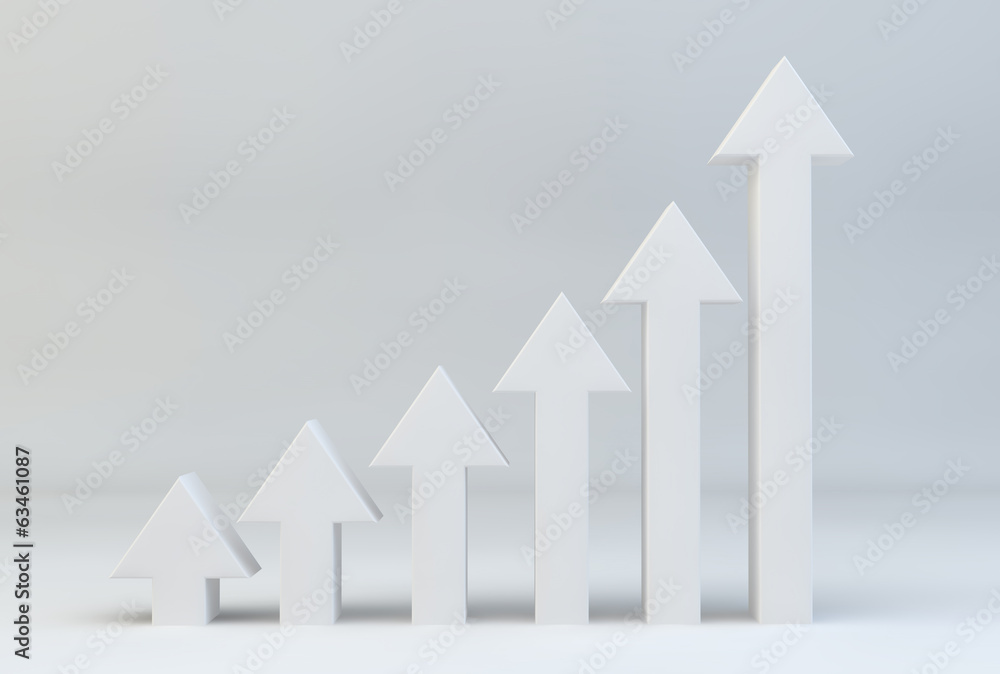 arrows in a line getting taller to symbolise growth Stock Illustration ...