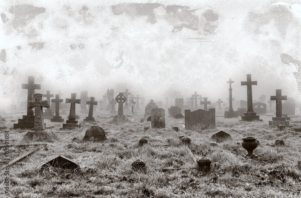 Vintage Cemetery Background Stock Photo | Adobe Stock