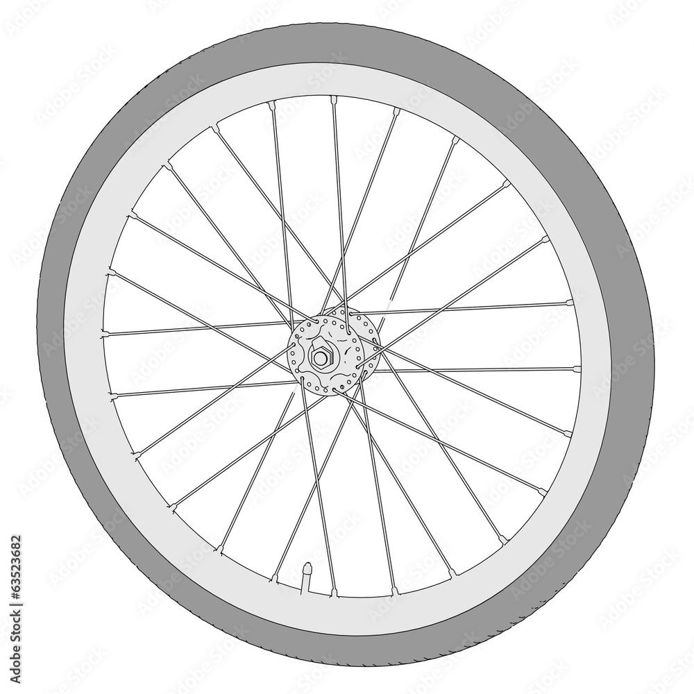 cartoon image of bicycle wheel Stock Illustration | Adobe Stock