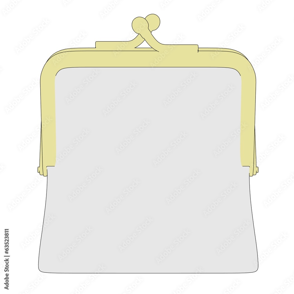 cartoon illustration of purse Stock Illustration | Adobe Stock