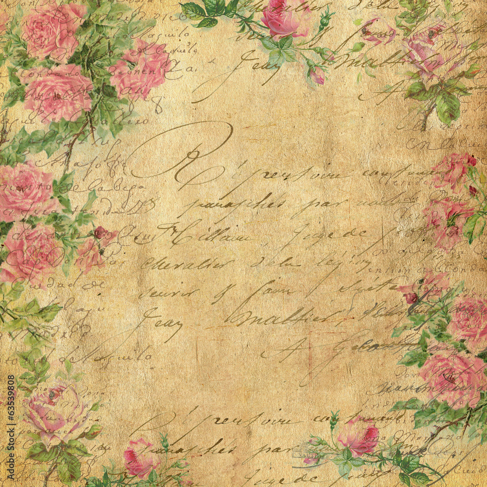 Vintage Background. Old Vintage Illustrations. Vintage Paper Stock ...