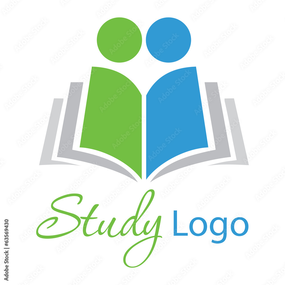 study book logo Stock Vector | Adobe Stock