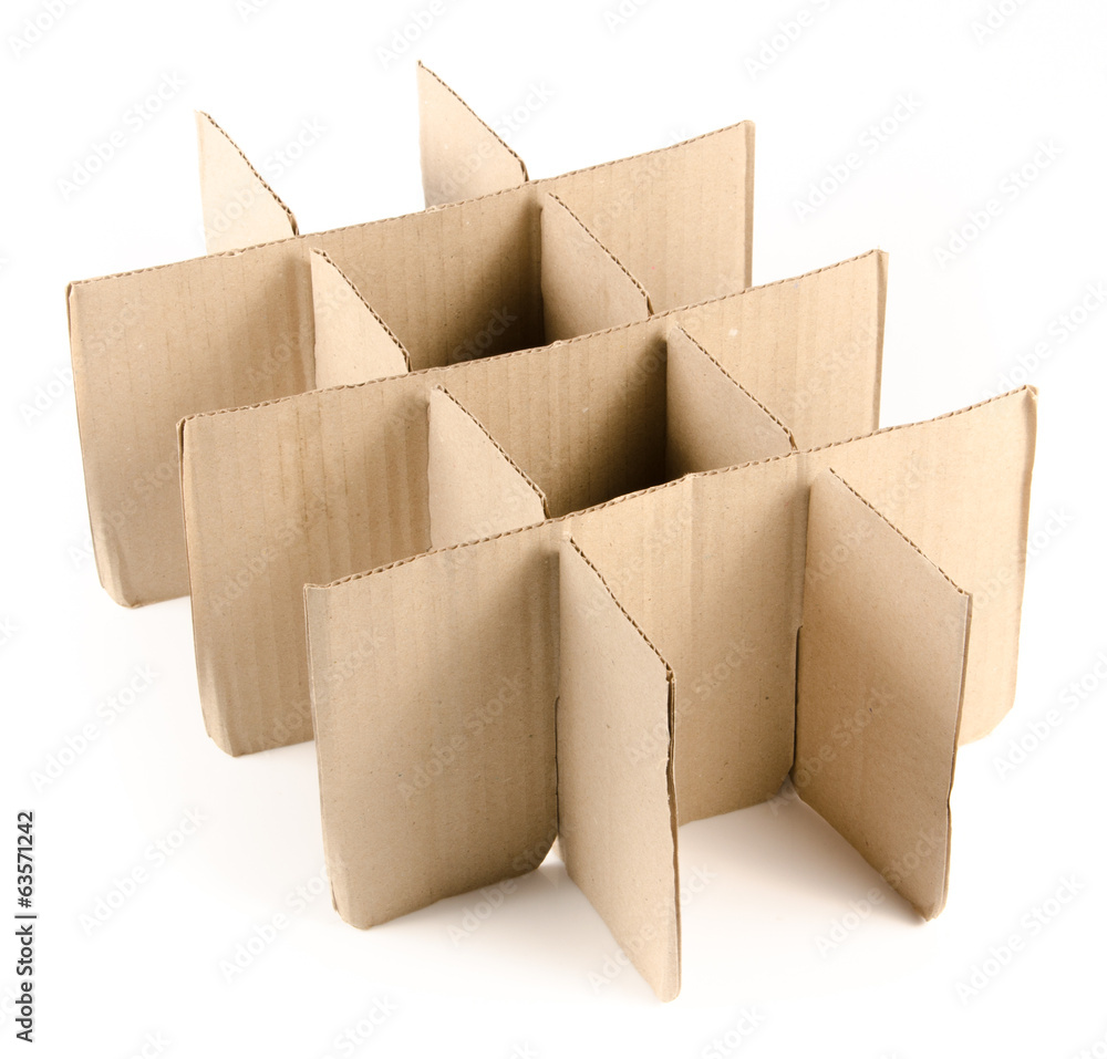 Stack of cardboard paper isolated on white background. Stock Photo ...
