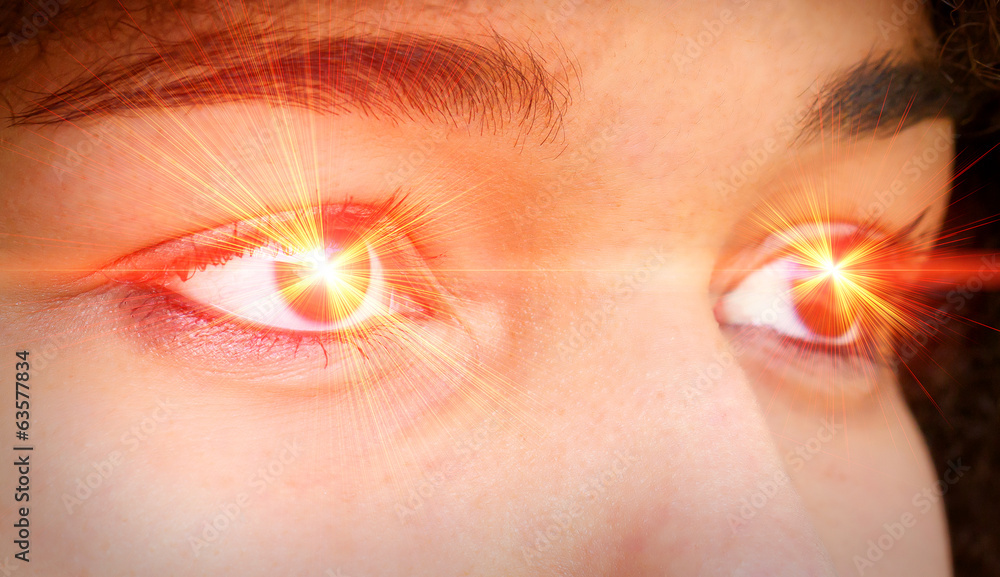 Red eye laser Stock-Foto | Adobe Stock