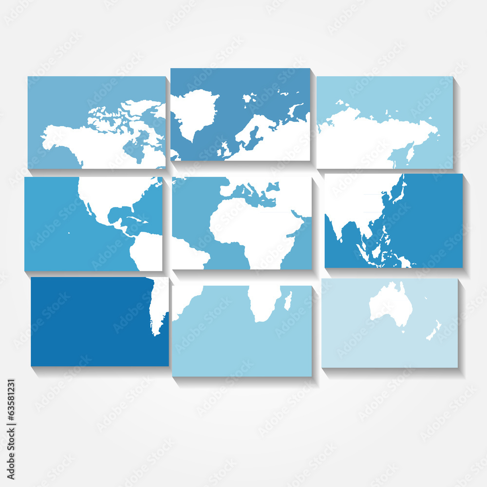 tiled world map vector background Stock Vector | Adobe Stock