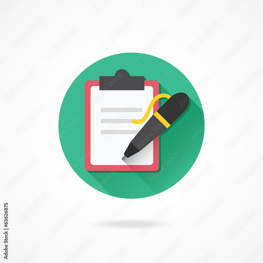 Vector Form And Pen Icon Stock Vector | Adobe Stock