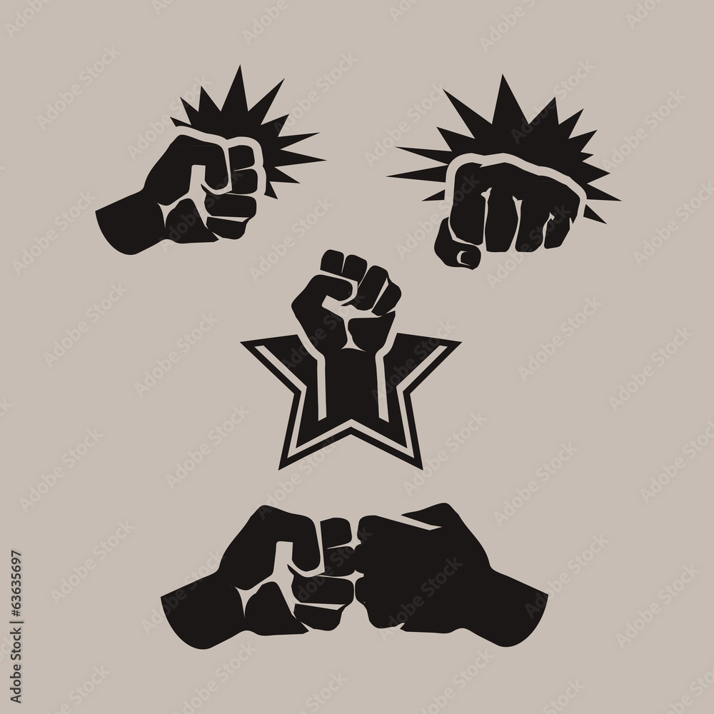 Fist. Vector format Stock Vector | Adobe Stock