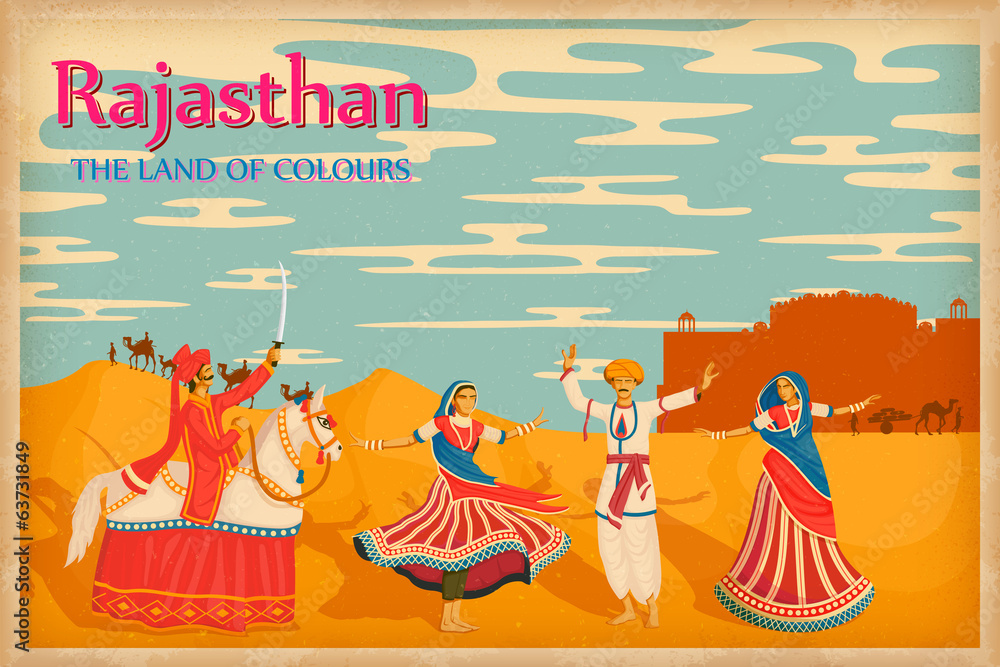 Culture of Rajasthan Stock Vector | Adobe Stock