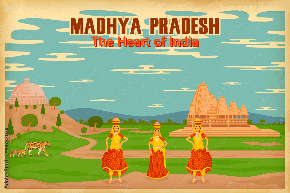 Culture of Madhya Pradesh Stock Vector | Adobe Stock