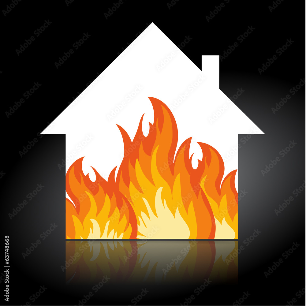 House fire icon Stock Vector | Adobe Stock House fire icon Stock Vector | Adobe Stock