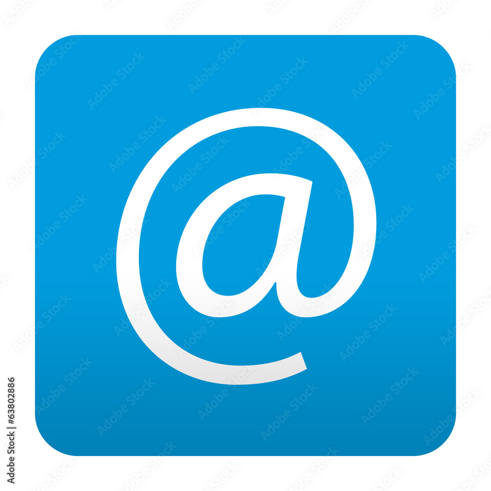 Etiqueta tipo app azul simbolo arroba Stock Illustration | Adobe Stock