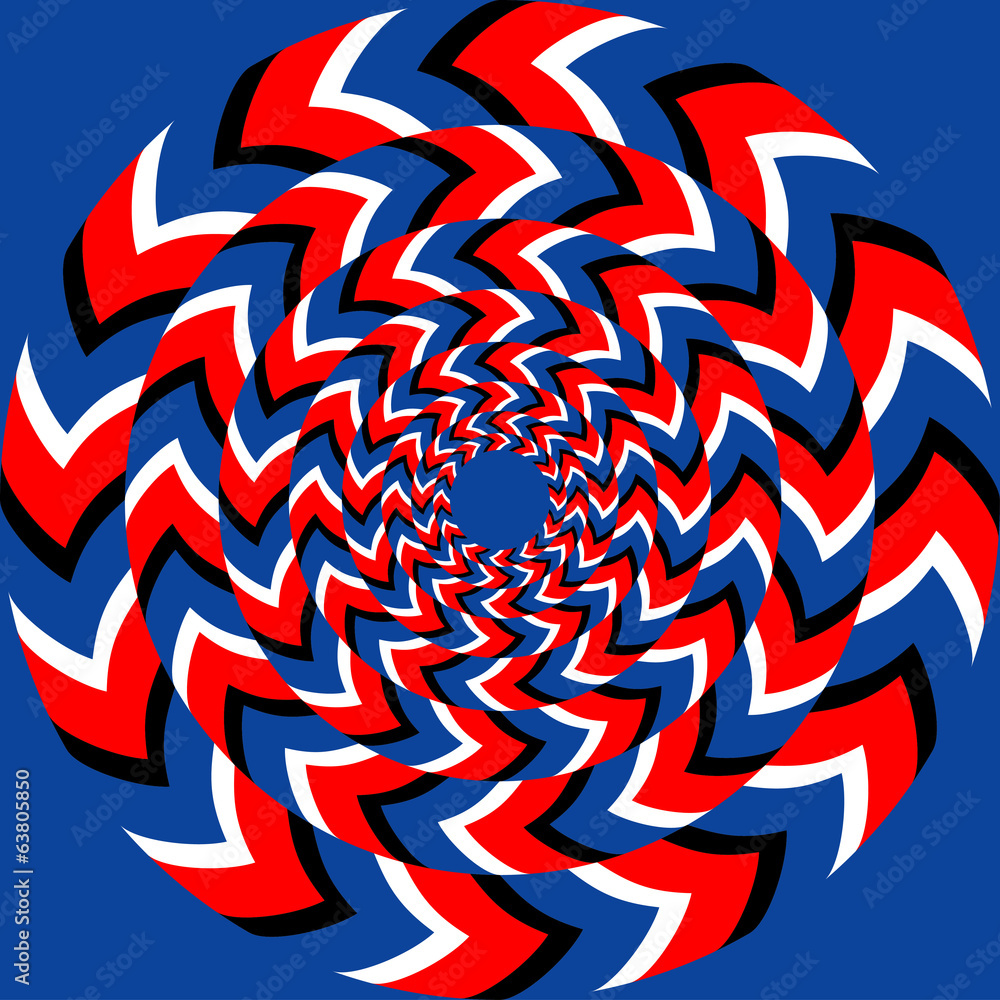 Rotation effect with optical illusion effect Vektor Stok | Adobe Stock