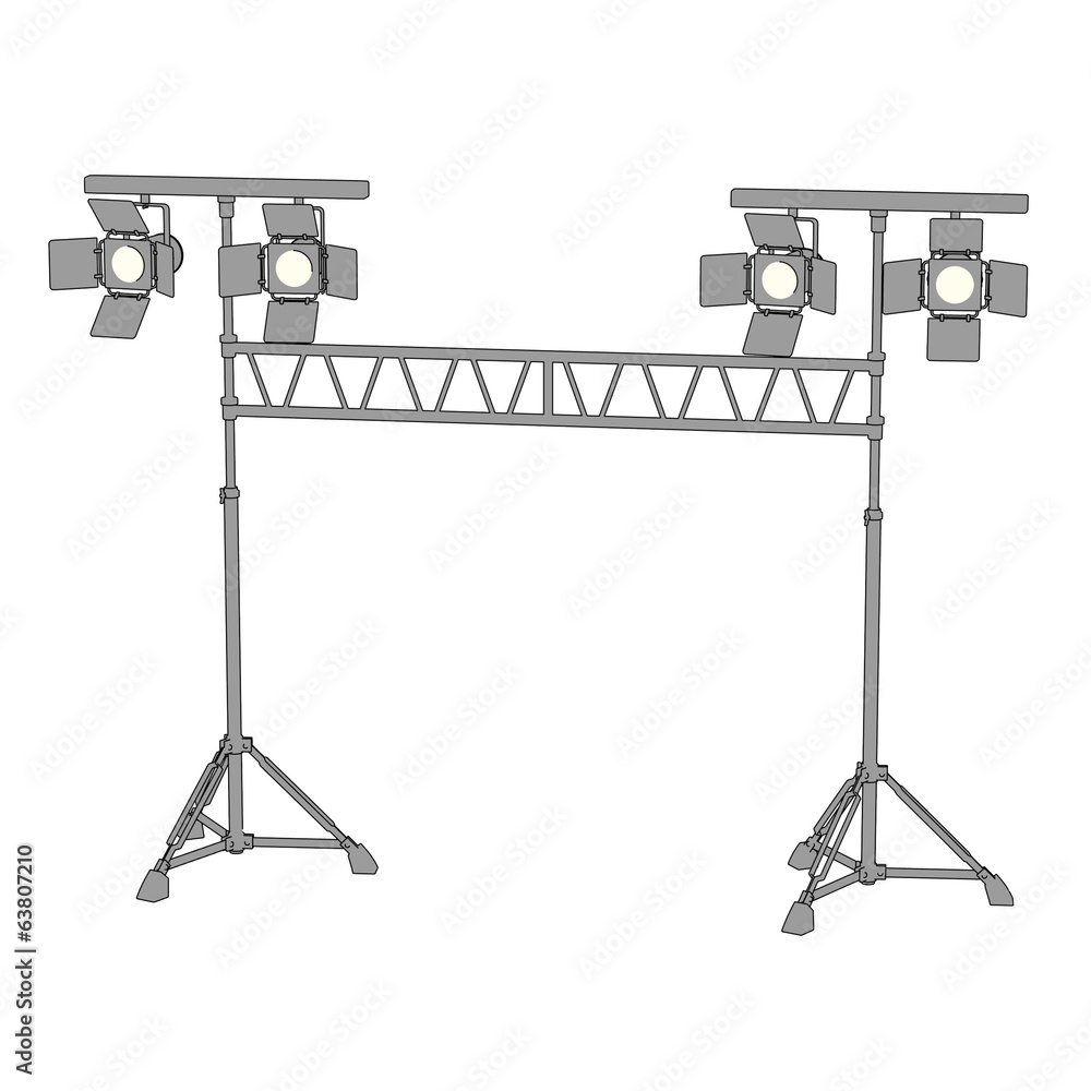 cartoon image of stage light Stock Illustration | Adobe Stock
