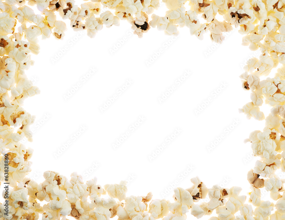 Frame made of popcorn Stock Photo | Adobe Stock