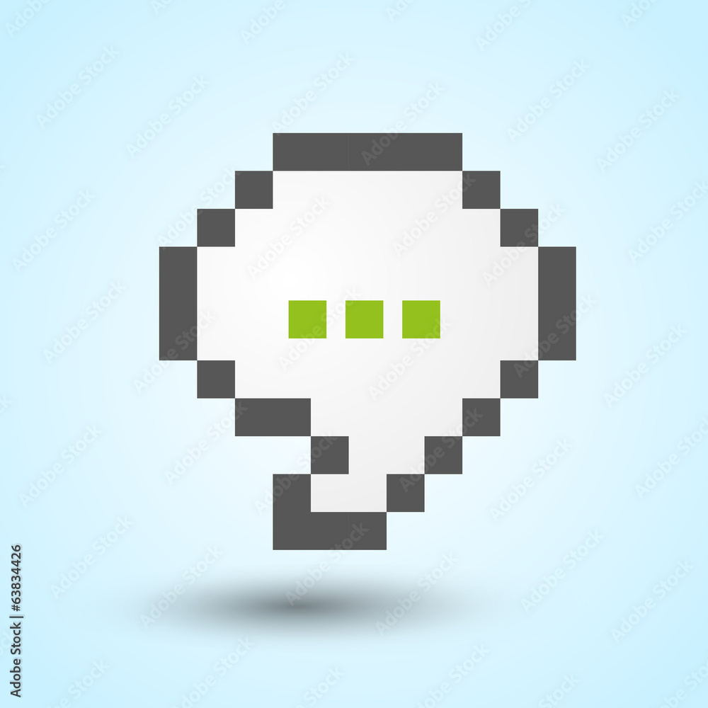 Communication pixel-art speech bubble Stock Vector | Adobe Stock
