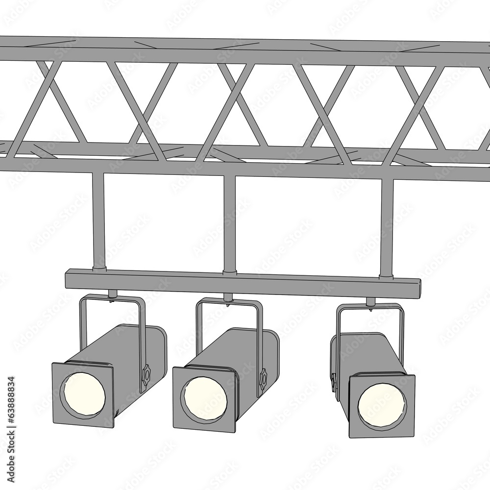 cartoon image of stage light Stock Illustration | Adobe Stock