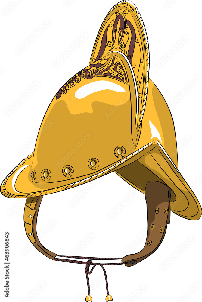 vector Morion helmet with a crest Stock Vector | Adobe Stock