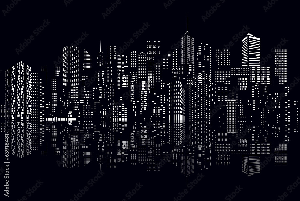 cityscape windows reflect Stock Vector | Adobe Stock