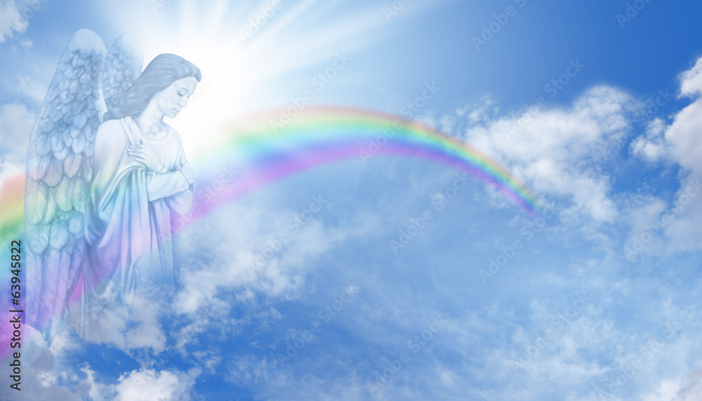 Rainbow Angel Stock Illustration | Adobe Stock