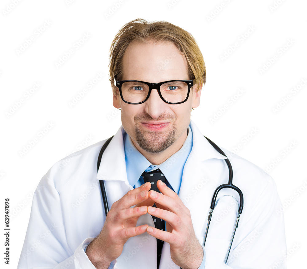 Póster Evil doctor plotting a new experiment, patient overcharge – Cuadro para Pared | Posters.es