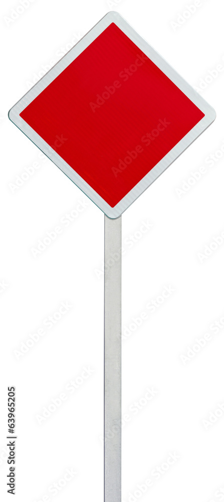 panneau losange rouge Photos | Adobe Stock