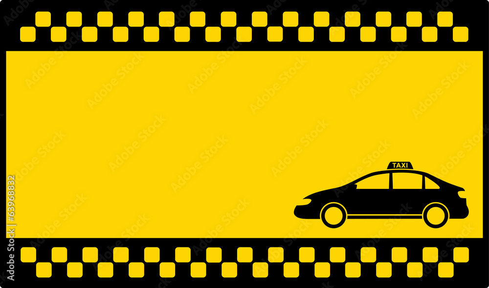 yellow cab background with taxi car Stock Vector | Adobe Stock