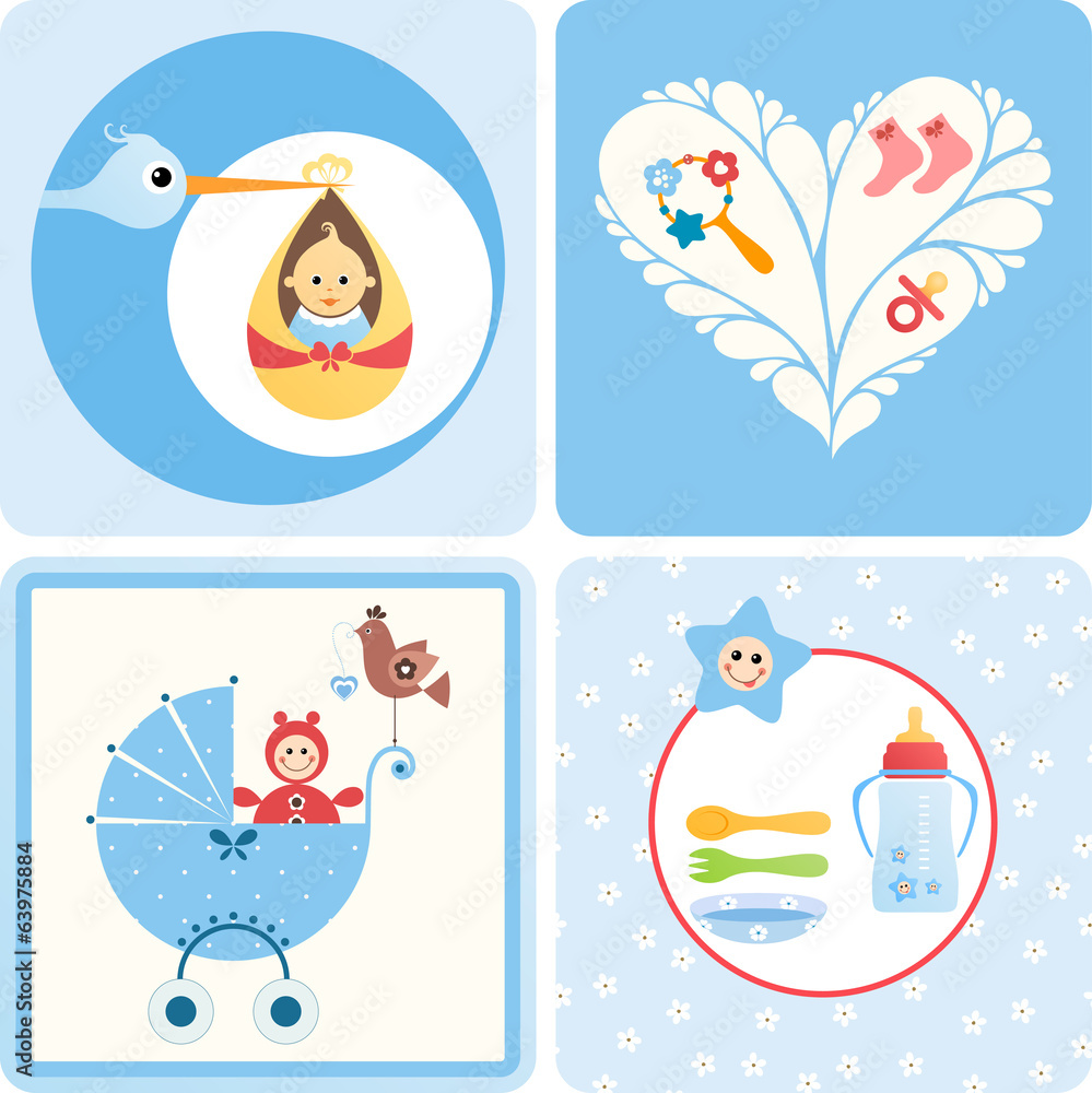 Baby Design Blue Stock Vector | Adobe Stock