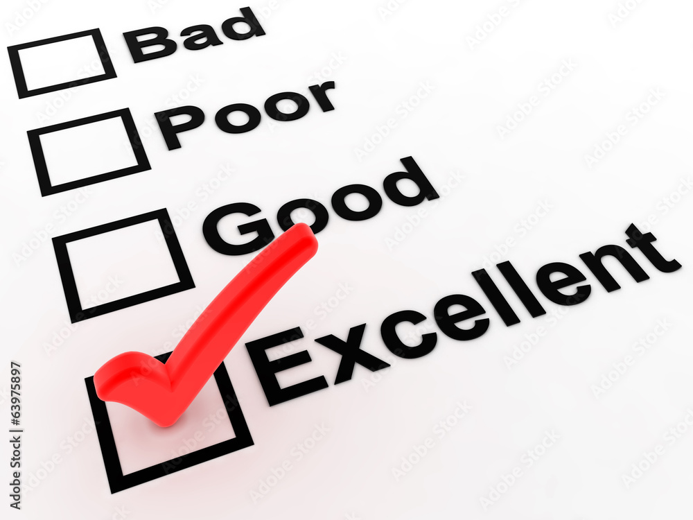 Check list excellent Stock Illustration | Adobe Stock