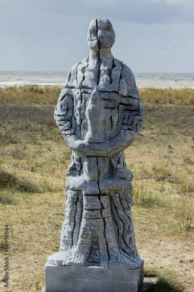 Standbeeld Family Noordwijk aan Zee Stock-Foto | Adobe Stock