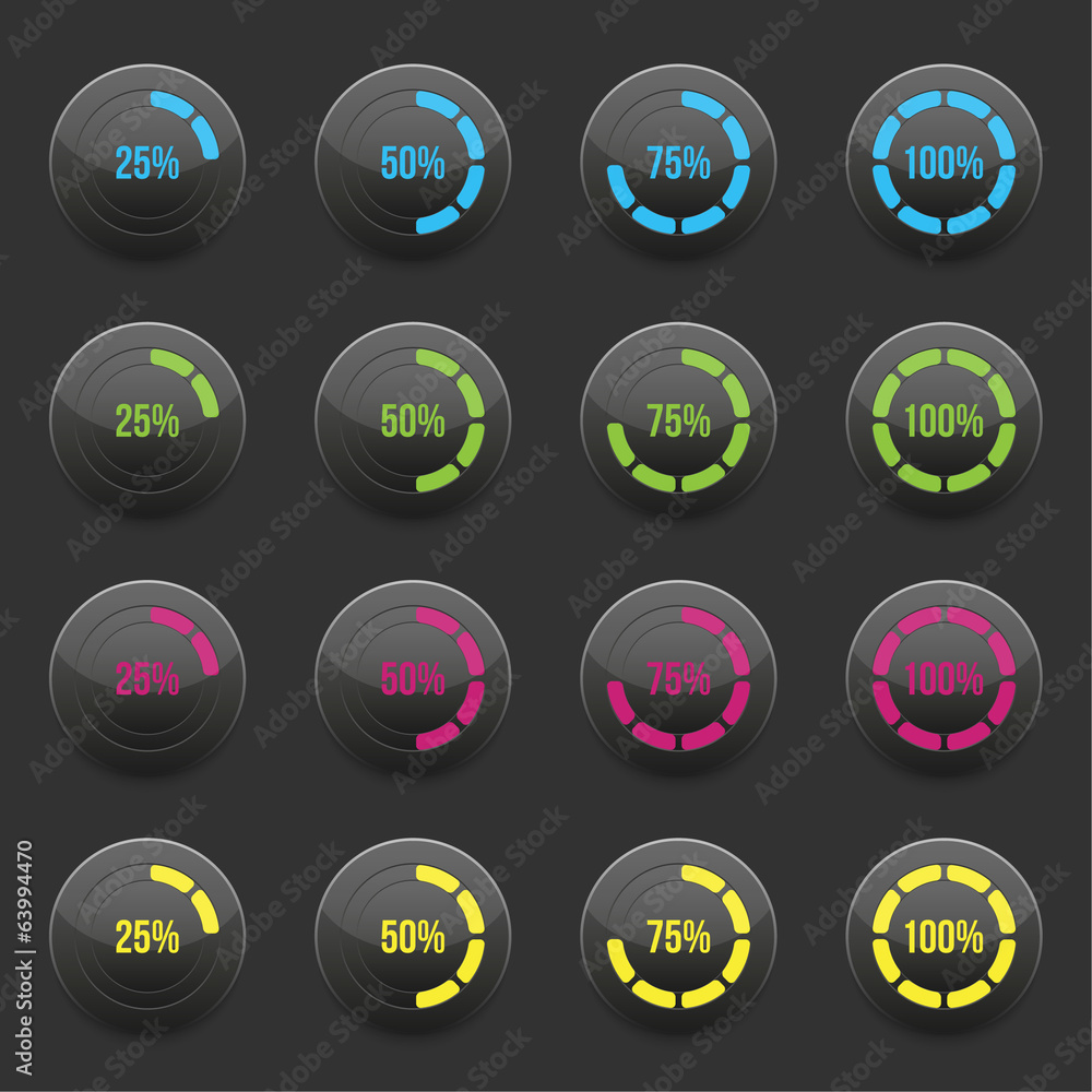 Round progress bar element Stock Vector | Adobe Stock