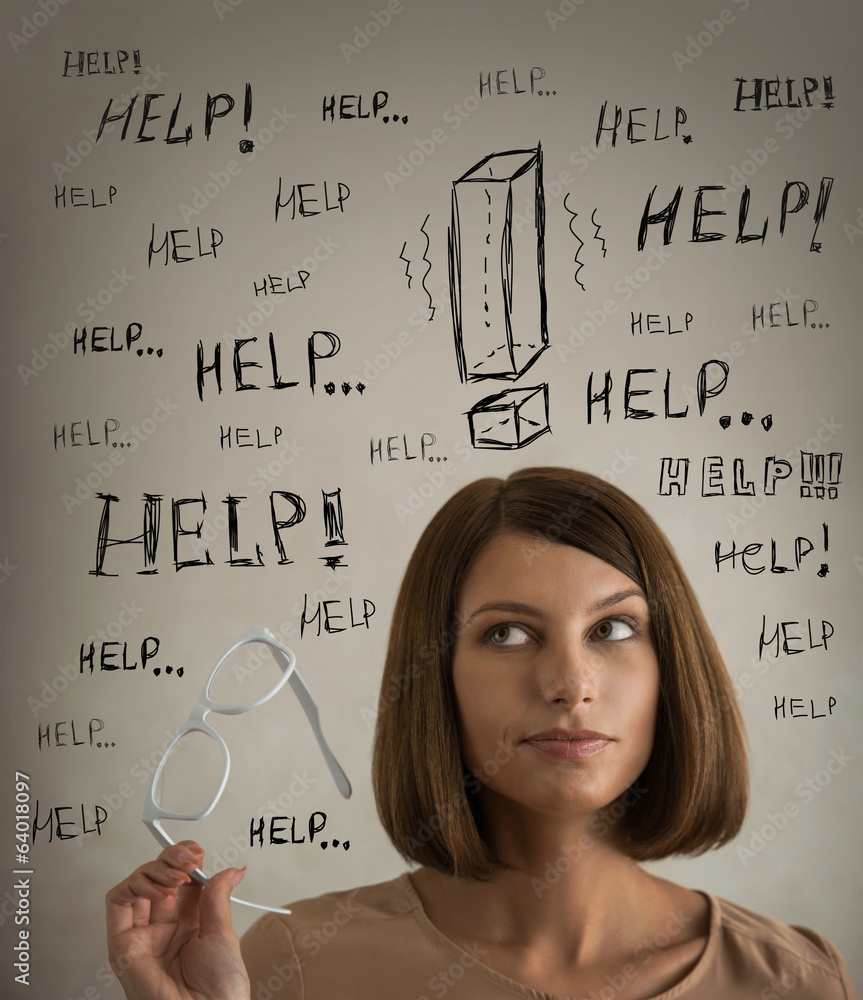 Girl needs help Stock Photo | Adobe Stock