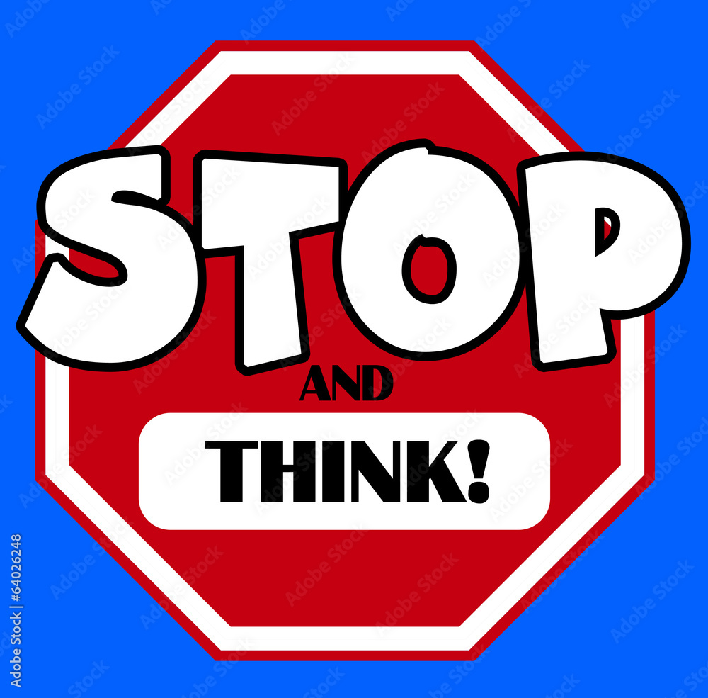 Stop And Think Clipart