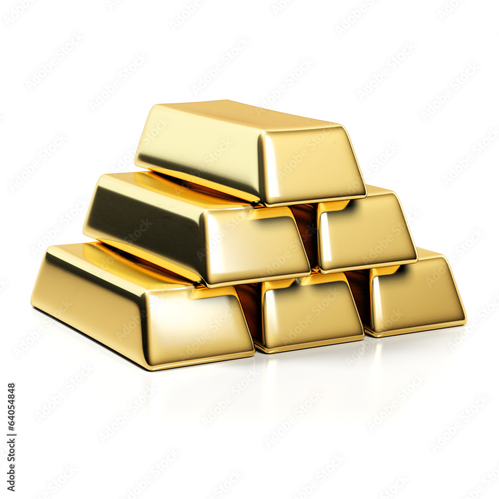 Gold bars isolated on white background. Stack of golden bullions Stock ... Gold bars isolated on white background. Stack of golden bullions Stock ...