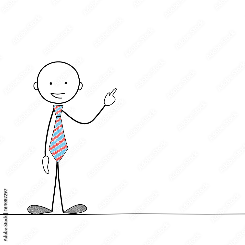 STICKMAN POINTING (showing marketing advertising pr) Stock Vector ...