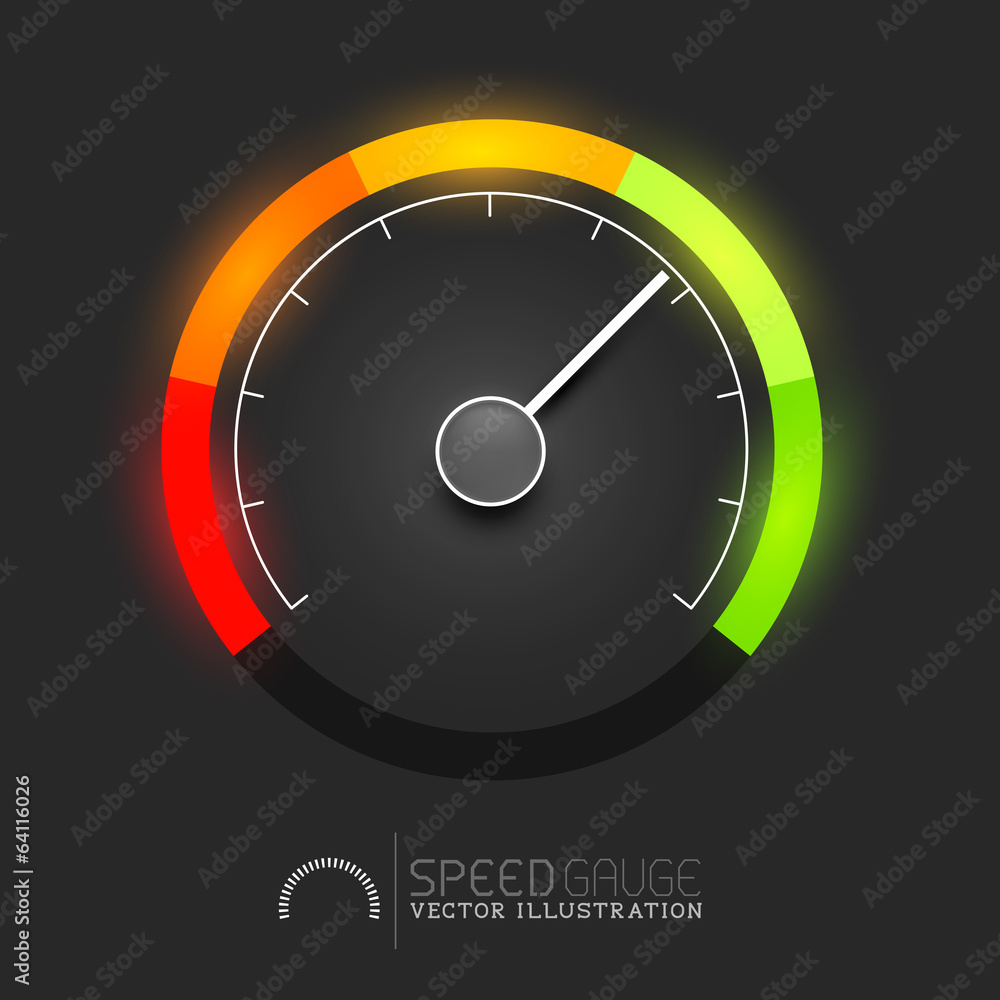 Speed Meter Vector Stock Vector | Adobe Stock