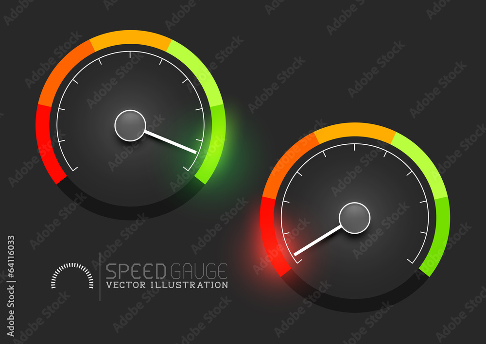 Speedometer Gauge Stages Vector Stock Vector | Adobe Stock