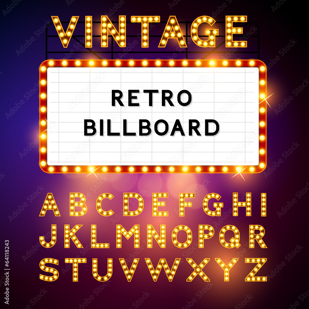 Retro Billboard Vector Stock Vector | Adobe Stock