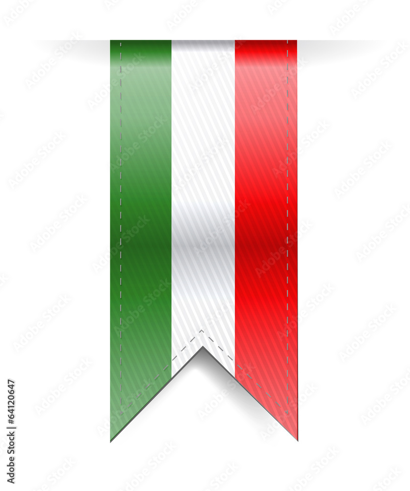 italian flag banner illustration design Stock Illustration | Adobe Stock