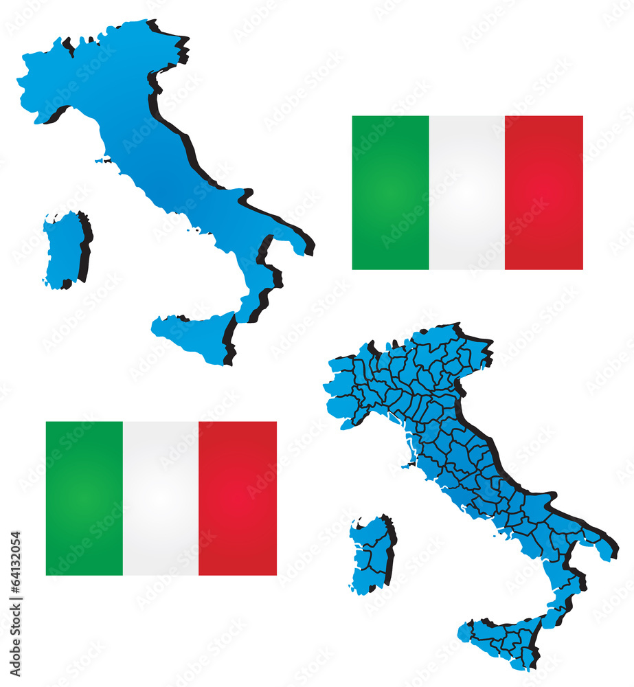 Vector map of Italy Stock Vector | Adobe Stock
