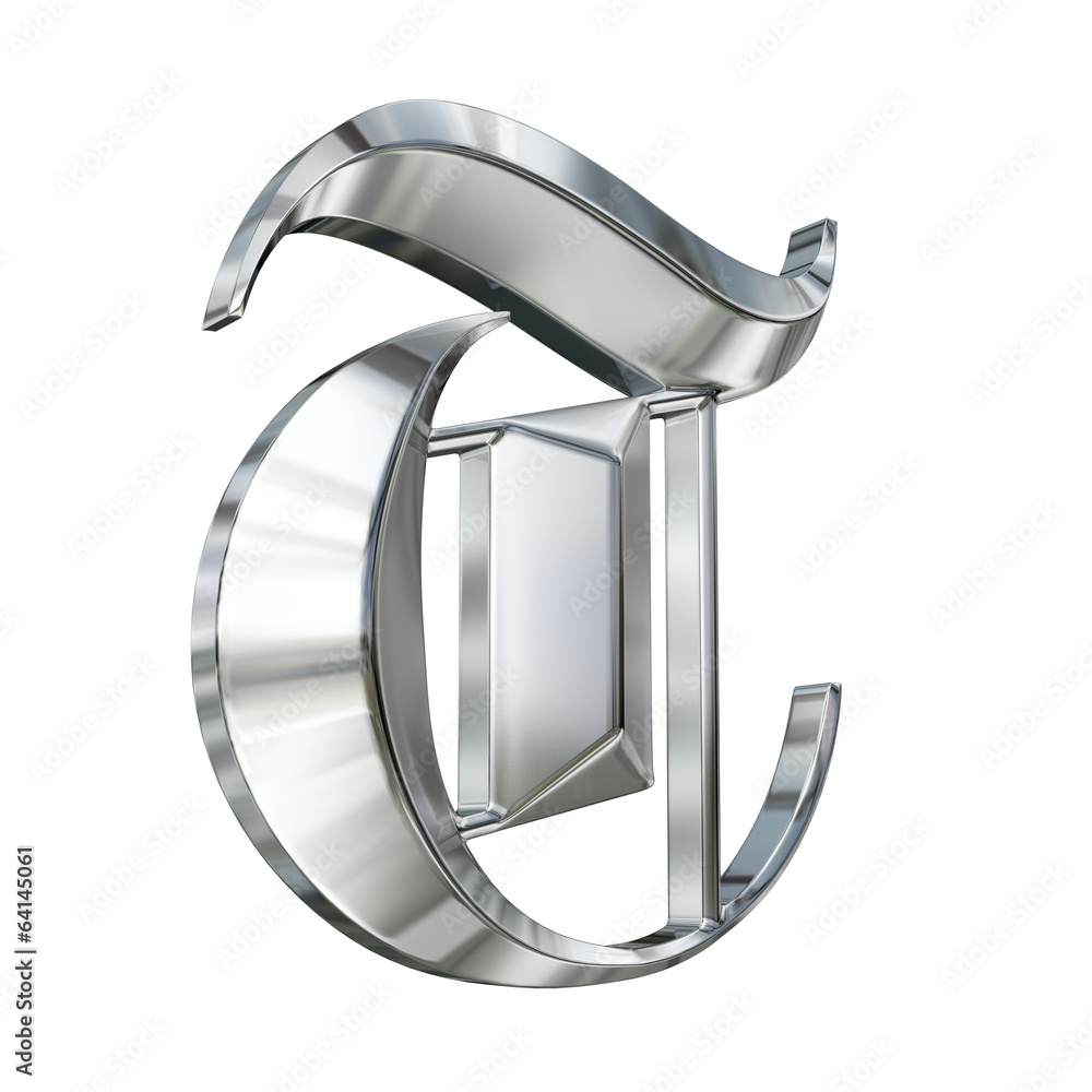 Metallic patterned letter of german gothic alphabet font. Letter Stock ...